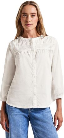 Street One Damen 3411818 Baumwollbluse mit Details, Off White, 46