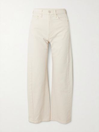 Mother + Net Sustain The Half Pipe Ankle High-rise Tapered Jeans - Cream