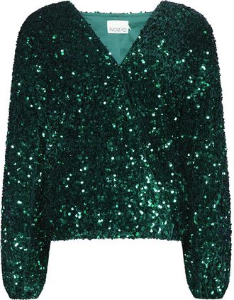 Noella Teagan Wickelbluse in Gr&uuml;n