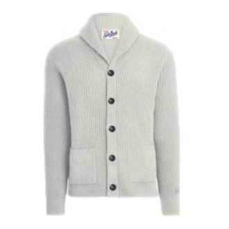 MC2 Saint Barth Homme, Pulls, Gris, Taille: S Glasgow Wool Cardigan