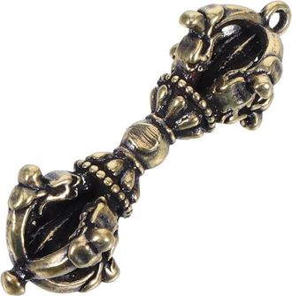 Minkissy Porte-Cl&eacute;s Pendentif Tib&eacute;tain Vintage en Laiton Amulette de Protection Feng Shui, Accessoire de Bricolage pour Porte-Cl&eacute;s et Paquet