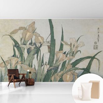Tulup Tapete Vliestapete Mit Kleber - Wanddekoration - Wandfolie - 3d Tapete Wand - Wohnungsdeko Zarte Iris 416x254 Cm