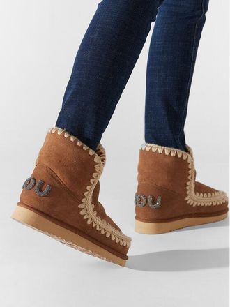Mou Schneeschuhe Eskimo 18 Glitter Logo MU.FW101050A Braun
