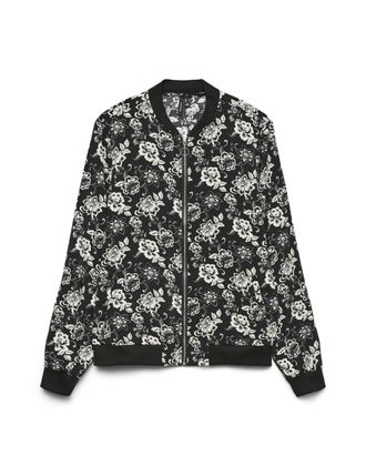 Vero Moda Damen Vmcoco L/S Bomber AOP Ga WVN Noos, Black, x_s
