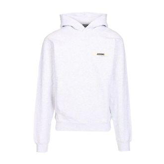 Jacquemus Homme, Sweatshirts et sweats &agrave; capuche, Gris, Taille: S Le Sweat &agrave; capuche Gros Grain