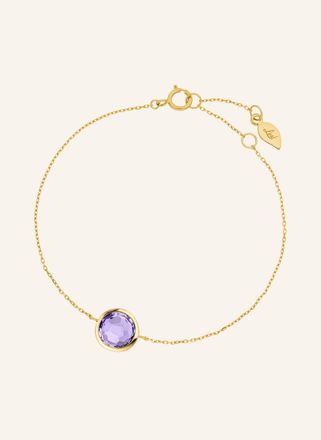 Leaf Armband Amethyst Aus 14 Karat Gelbgold gold