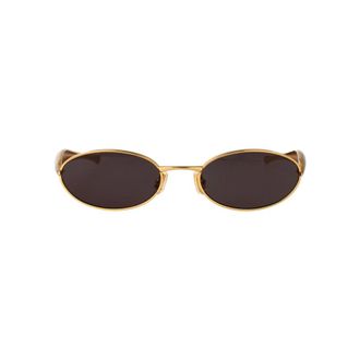 Bottega Veneta Lunettes de soleil ovales - unisex - Accessoires - Jaune - Taille: 57 MM