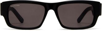 Balenciaga lunettes de soleil &agrave; logo imprim&eacute; - Noir