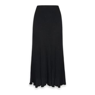 Elena Miro Langer A-Linien-Rock aus bestickter Viskose - - Skirts - Damen - Schwarzk - M