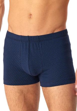 Schiesser Herren Trunk blau Baumwolle gemustert