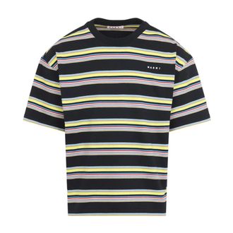 Marni T-shirt en coton ray&eacute; - Homme - Tops - Multicolore - Taille: M