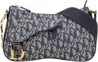 Dior Pre-owned Double Saddle Crossbody Bag - - Pre-owned - Damen - Blau - ONE SIZE