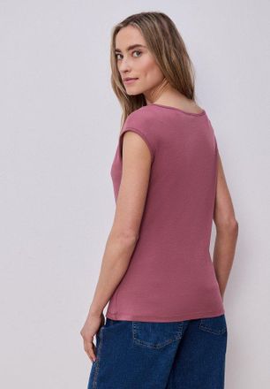 Street One T-Shirt mit U-Boot-Ausschnitt