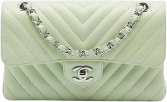 Chanel Sac bandouli&egrave;re Classic Flap Pre-owned - Femme - Pre-owned - Vert - Taille: ONE Size