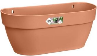 ELHO Vibia Campana Wandampel 35 - Übertopf für Balkon & Außen - Ø 35.0 x H 14.8 cm - Braun/Terra