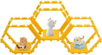 Generic St&auml;nder zur Pr&auml;sentation | Sechseckiges 3-Teiliges St&auml;nder-Set,Ausstellungsvitrine F&uuml;r Figuren - F&uuml;r Schlafzimmer Wohnzimmer Sammlerst&uuml;cke Spielzeug U