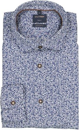 Olymp Herren Hemd blau gemustert