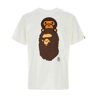 A Bathing Ape A Bathing Ape, Homme, Tops, Blanc, Taille: 2XL Milo On Ape Head Tee