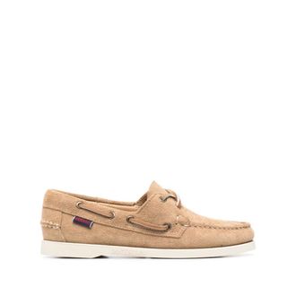 Sebago Femme, Chaussures, Beige, Taille: 36 EU Chaussures Plates Beige en Soie & Nylon