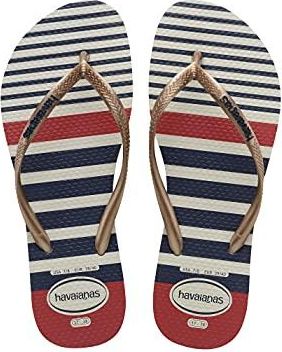 Havaianas Femme Slim Nautical Tongues, Gold, 33/34 EU