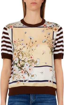 Liu Jo Femme, Pulls, Multicolore, Taille: 38 FR Tricot &agrave; col rond