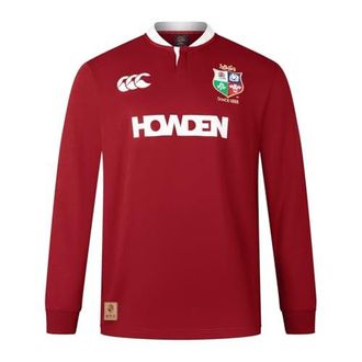 Canterbury Of New Zealand Maillot Classique &agrave; Manches Longues Lions Britanniques et Irlandais pour Adulte, Dahlia Rouge, Taille L