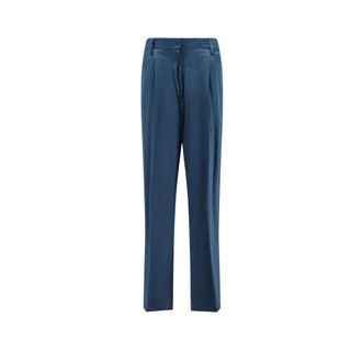 Dries Van Noten Weite Hose mit Taschen - - Trousers - Damen - Blau - 2XS