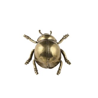 Generic Riesige Käfer-Figuren aus Messing, metallisches Kupfer, große Marienkäfer-Statue, Käfermodell, Skulptur, Handwerk, Sammlung, Desktop-Ornament, Sand, T