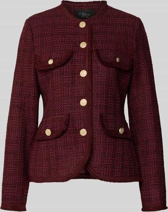 s.Oliver Black Label Longline Blazer mit goldfarbenen Zierkn&ouml;pfen