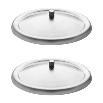 Cabilock 2 St&uuml;cke Tasse Deckel Edelstahl Tasse Abdeckungen Staubdichte Becher Deckel Tassendeckel Glasabdeckung f&uuml;r Tassen Becher Trinkgl&auml;ser Weinglas Bierkrug