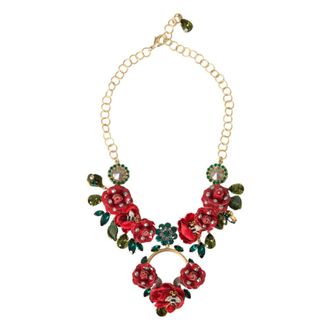 Dolce & Gabbana Kristall Statement Halskette Gold Multicolor - - Accessories - Damen - Mehrfarbig - ONE SIZE