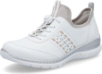 Rieker Elastic Toggle Laces Stretchy Womens Leather Shoes (Weißsilber, EU 42)