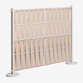 Sklum Packung mit 2 Aluminium- und Seilsieben Tunas Beige Mandel Rose 160 x 120 cm