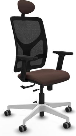 Piqueras y Crespo B&uuml;rostuhl mit Rollen, 2D-Armlehnen, h&ouml;henverstellbare Lendenwirbelst&uuml;tze und festes Kopfteil, ausgestattet mit Syncro/Traslack und Schneideschaum, Sch