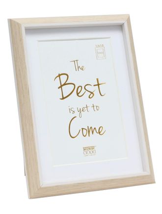 Deknudt Frames S46WG3P1_10,0x15,0 Bilderrahmen, Kunstharz, 10 x 15 cm, 7 x 10 cm, naturfarben/Wei&szlig;