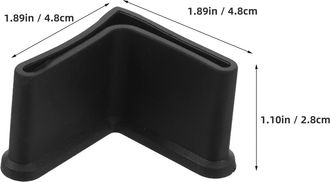 OSALADI 20 St&uuml;ck L F&ouml;rmige M&ouml;belbeinkappen 35mm aus Elastischem PVC Schwarz rutschfest f&uuml;r Bettgestelle Stuhlbeine und Regale Bodenschutz und Ger&auml;uschreduzier