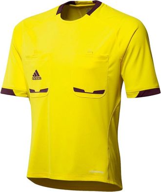 adidas Herren kurz&auml;rmliges Schiedsrichter Trikot Referee 12, Lemon Peel/Purple Beauty F10, XL, X19636