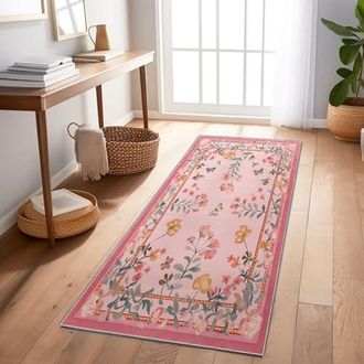 Generic Tapis Couloir Long Fleurs et Papillons de William Morris Tapis Cuisine Devant Evier Antid&eacute;rapant Absorbant Tapis Int&eacute;rieur Entr&eacute;e Long 80x200 cm de Pa