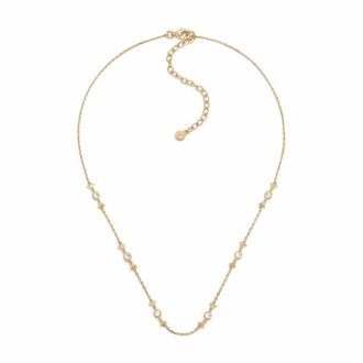 Emporio Armani Damen-Edelstahl- oder Sterlingsilber-Halskette mit Karabinerverschluss, Gelbgold