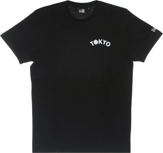 New Era Schwarzes Herren Tee mit Logo-Print - - Tops - Herren - Schwarzk - 2XS