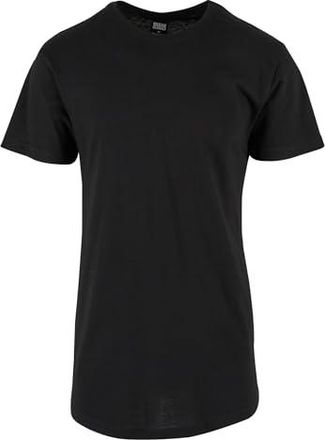 Urban Classics Homme Shaped Long Tee Manches Courtes Ourlet Arrondi Col Rond Basique Streetwear Minimaliste 100 Coton Jersey, Noir (Black 7), 3XL EU