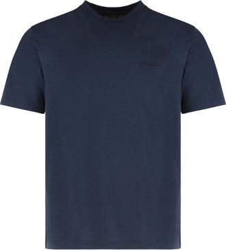 Woolrich Baumwoll-T-Shirt mit Rundhalsausschnitt - - Tops - Herren - Blau - XL