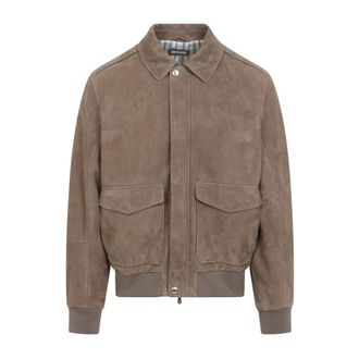 Brunello Cucinelli Luxuri&ouml;se Wildlederjacke Nude Neutrals - - Jackets - Herren - Braun - L