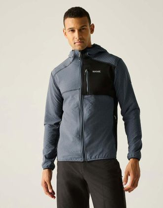 Regatta Alven - Wander-Fleecejacke in Sturmgrau und Schwarz