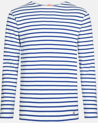 Armor Lux Streifenshirt Wei&szlig; Sternblau Gestreift Herren M