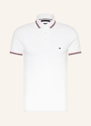 Tommy Hilfiger Pique-Poloshirt Tipped Slim Fit weiss