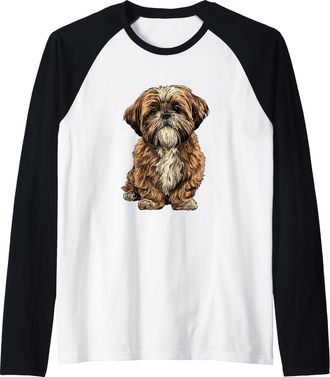 Whyitsme Design Roter Shih Tzu Hund Illustration Raglan