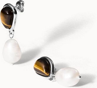 Purelei Tigers Eye Pearl PerlenPerlenohrringe