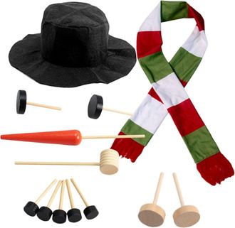 Cabilock 1 Satz Schneemann Verkleiden Schneemann DIY Zubeh&ouml;r Weihnachtsmann-Puppen Gef&auml;lschte Nasen Schneemann Bausatz Selber Machen Schneemann DIY Material Wi