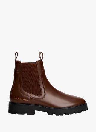 Tommy Hilfiger Bottines crant&eacute;es en cuir